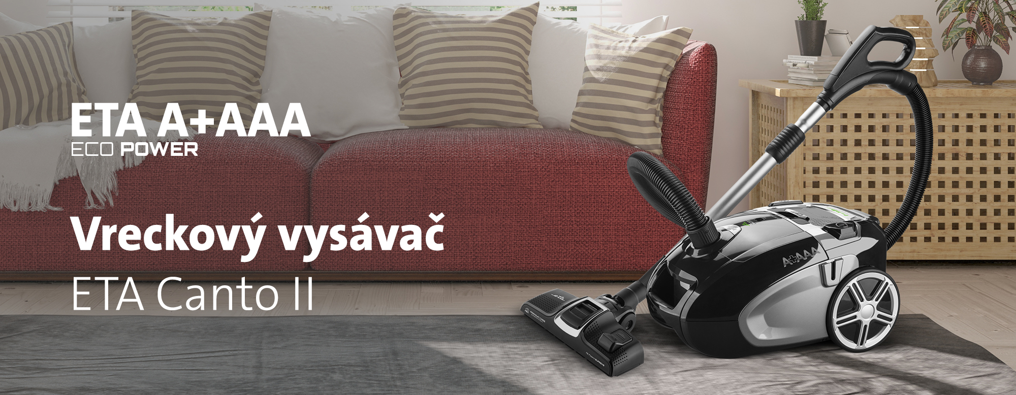 Podlahový vysávač ETA Canto II 2492 90020 strieborný/sivý | Eshop ETA