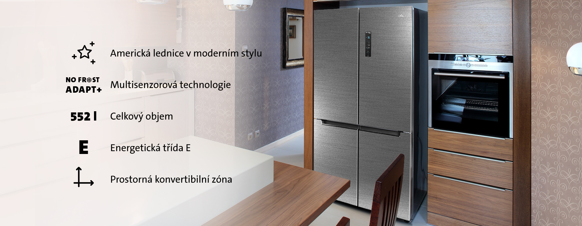 Americká lednice ETA 274290010EN Inoxlook | Eshop ETA