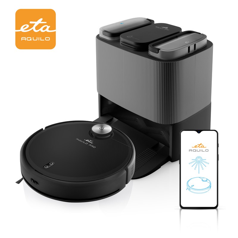 Robotický vysavač ETA Aquilo PRO 7243 90000 černý | Eshop ETA